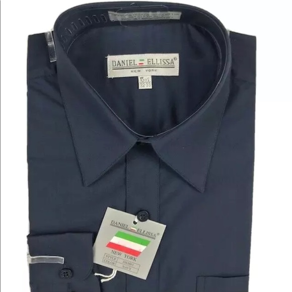Daniel Ellissa | Shirts | Daniel Ellissa Mens Navyblue Dress Shirt ...